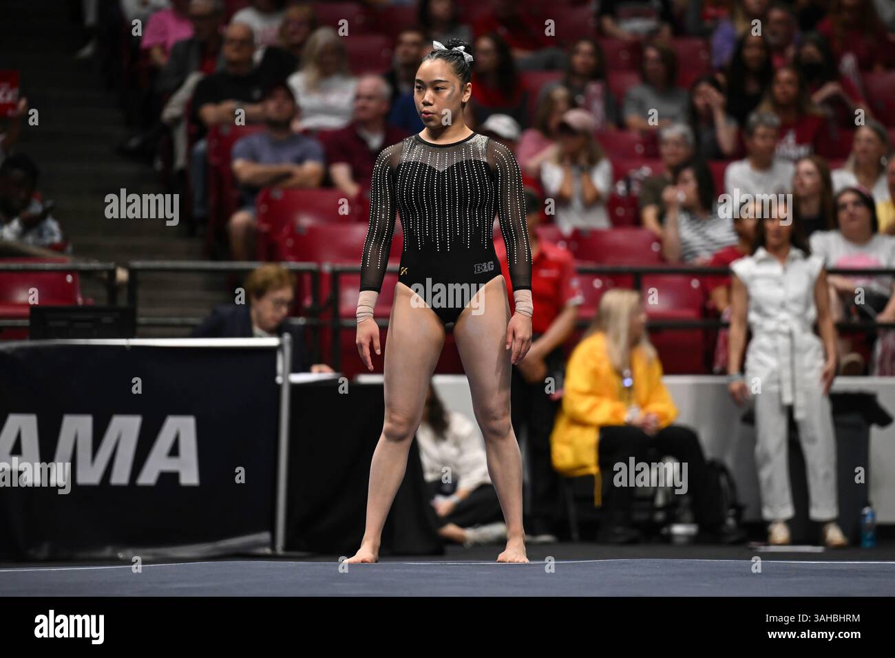 April 4, 2025, Tuscaloosa, Alabama, US: AURÃ‰LIE TRAN competes on the ...