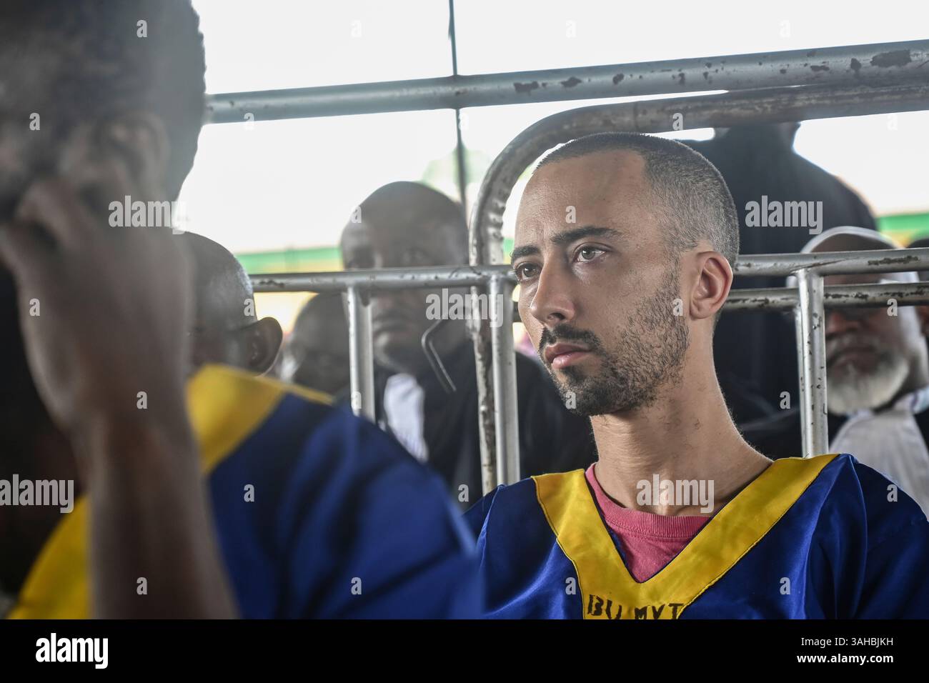 FILE - Benjamin Reuben Zalman-Polun sits in court in Kinshasa with 52 ...