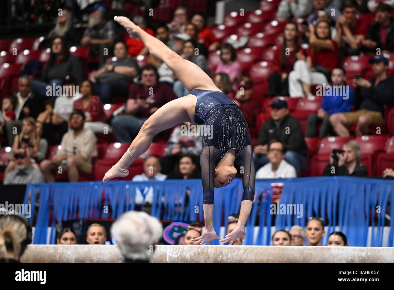 April 6, 2025, Tuscaloosa, Alabama, US: MYA LAUZON competes on the ...