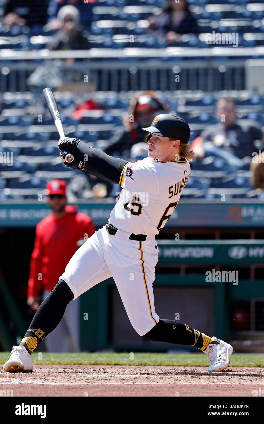 PITTSBURGH, PA - APRIL 09: Pittsburgh Pirates outfielder Jack Suwinski ...