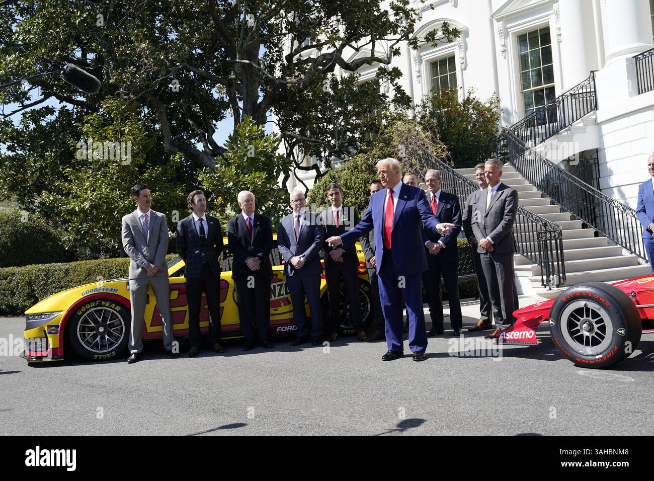 United States President Donald J Trump participates in a Photo ...