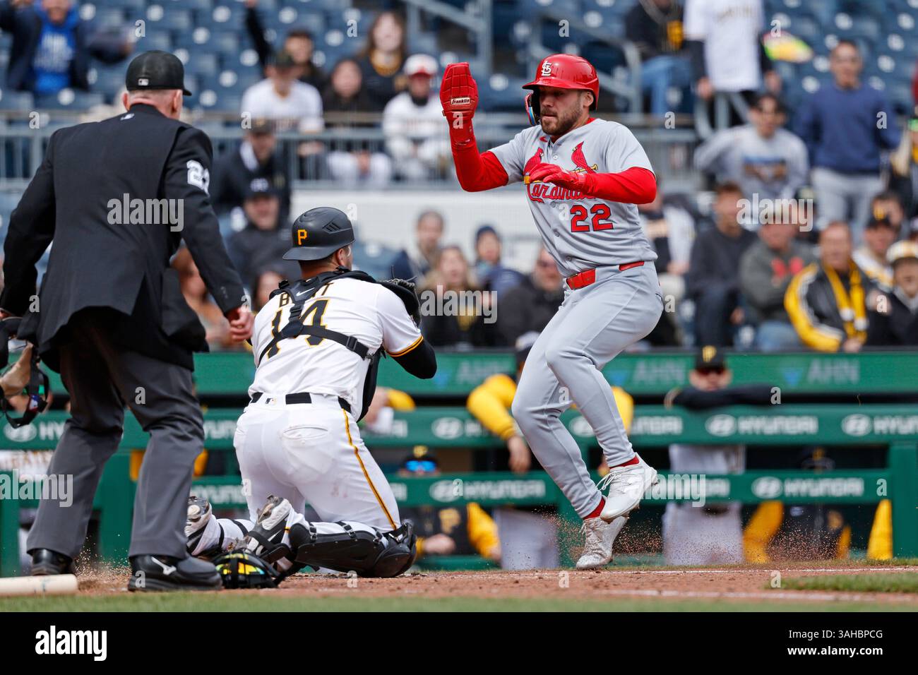 PITTSBURGH, PA - APRIL 09: St. Louis Cardinals outfielder Michael Siani ...