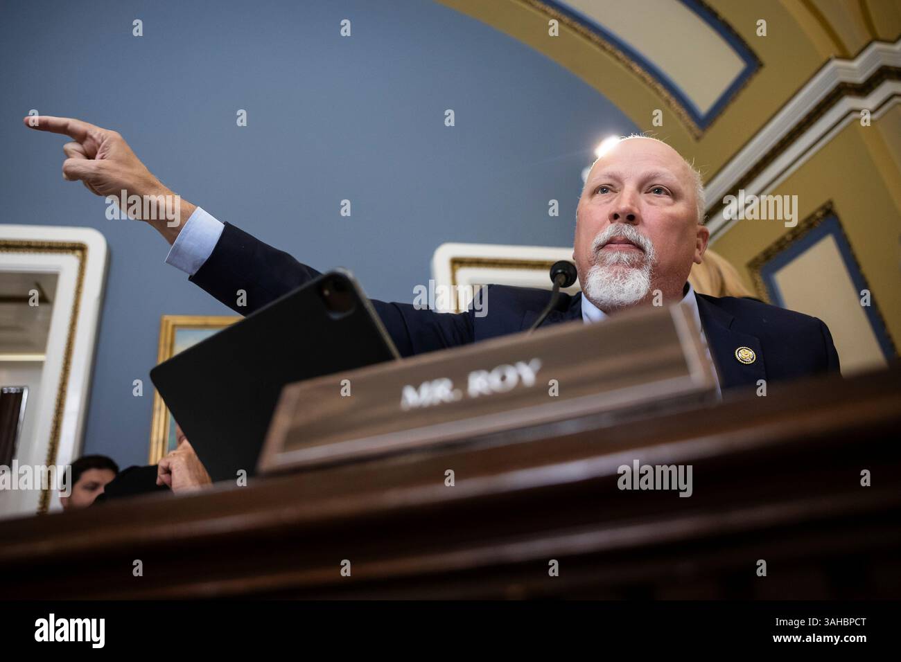 Rep. Chip Roy (R-Texas) speaks during a House Rules Committee meeting ...