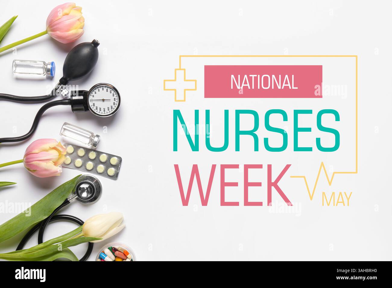 Festive banner for National Nurses Week Stock Photo - Alamy