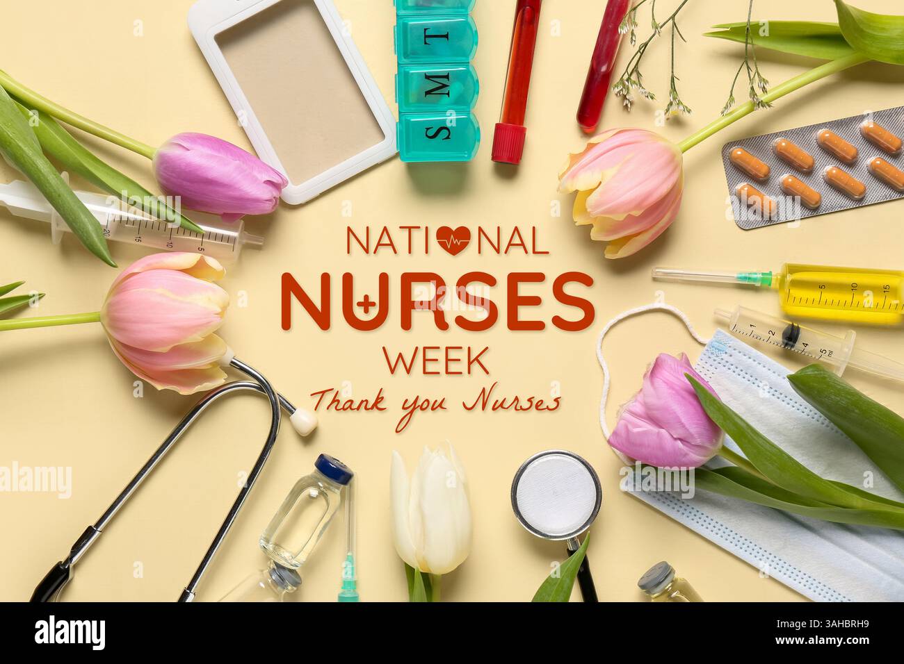 Festive poster for National Nurses Week Stock Photo - Alamy