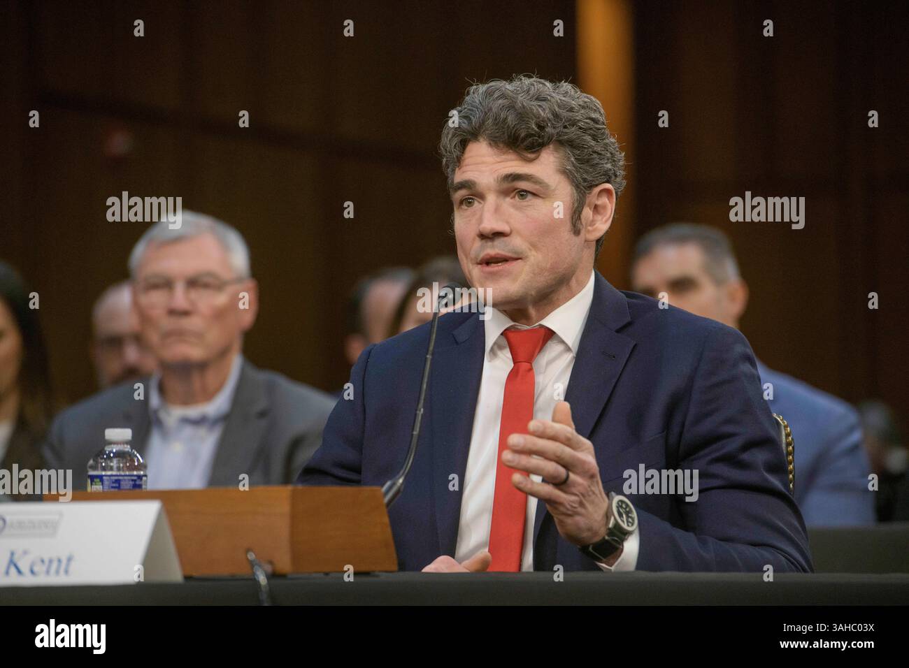 Joseph Kent appears before a Senate Committee on Intelligence hearing ...
