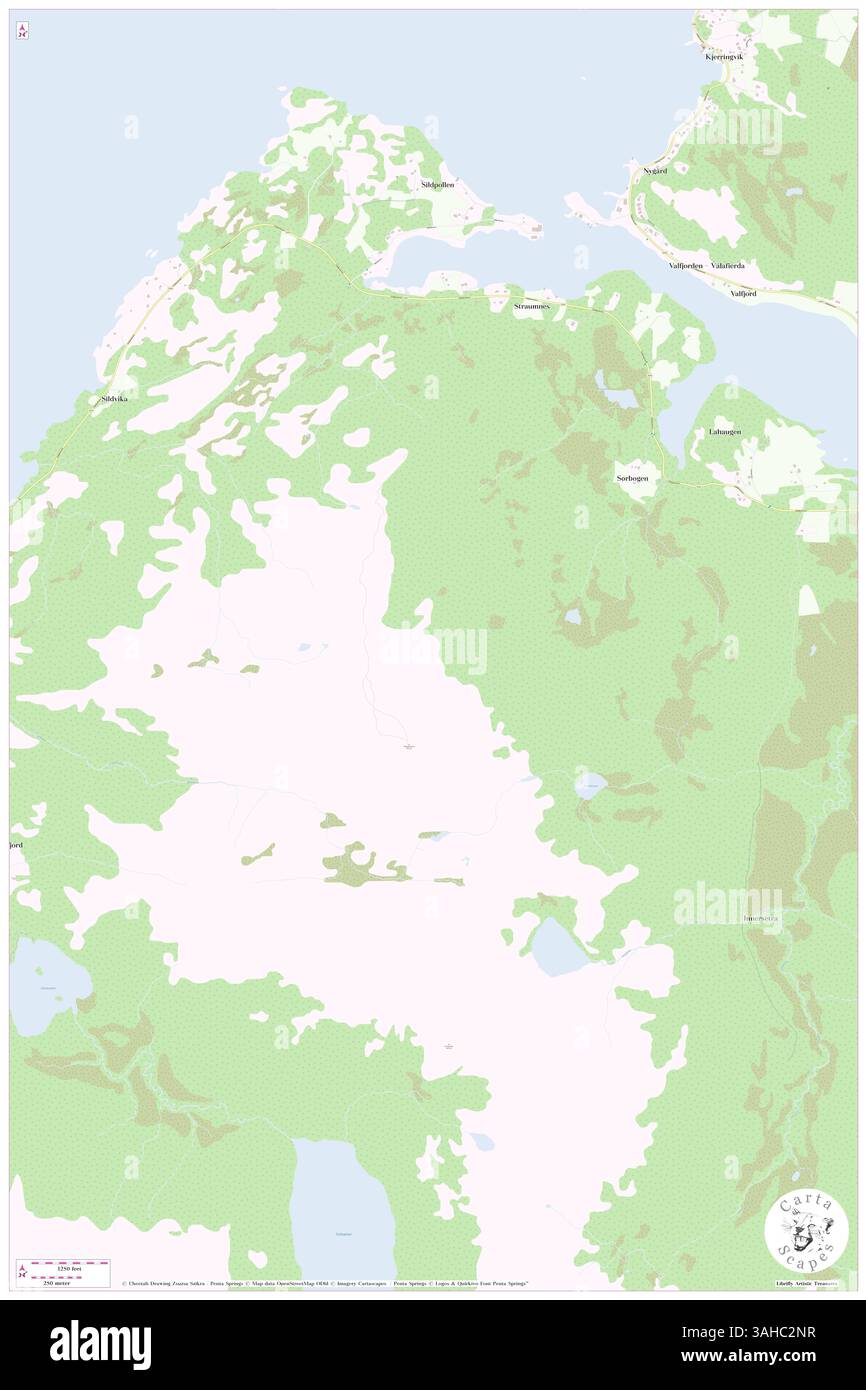 Kuasen, Sortland, NO, Norway, Nordland, N 68 41' 20'', N 15 7' 4'', map ...