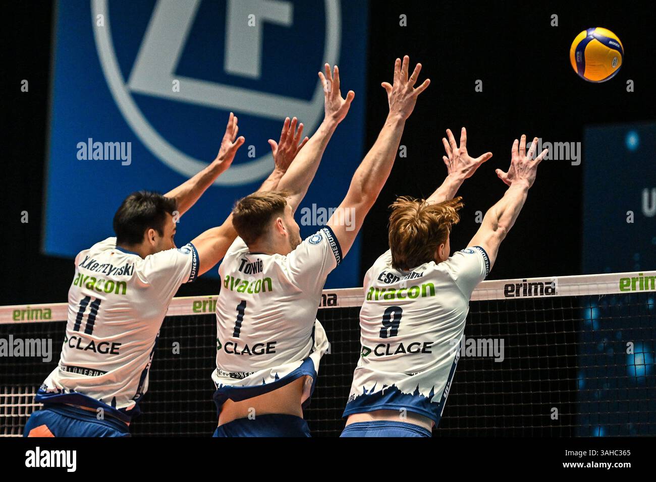 09.04.2025, Spacetech Arena, Friedrichshafen, GER, VBL, VfB ...