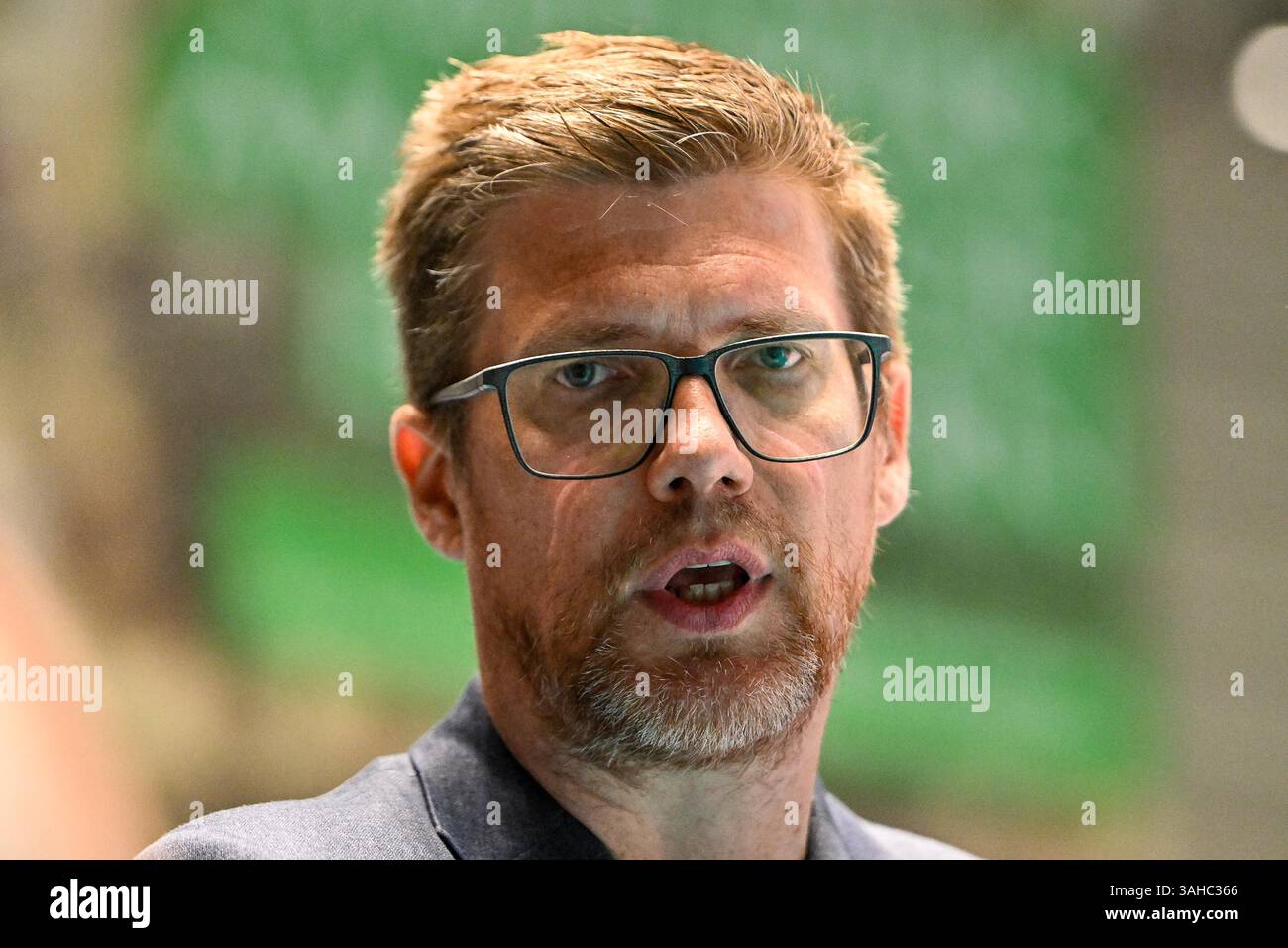 Friedrichshafen, Deutschland. 09th Apr, 2025. 09.04.2025, Spacetech Arena, Friedrichshafen, GER ...