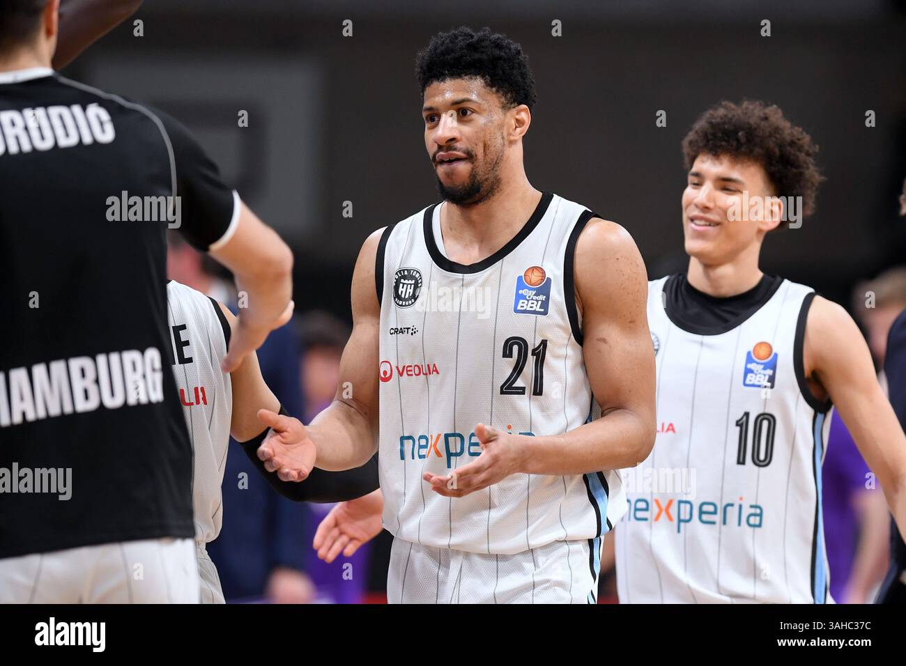 Goettingen, Deutschland. 09th Apr, 2025. Jubel bei Jordan Barnett ...