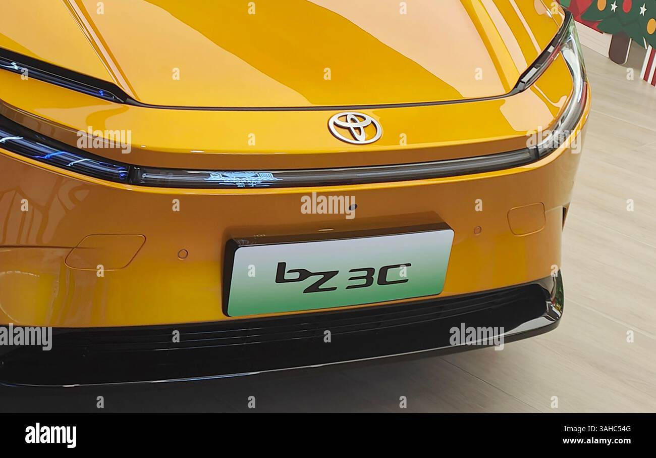 A TOYOTA BZ series model is displayed at the New Energy Spring Auto ...