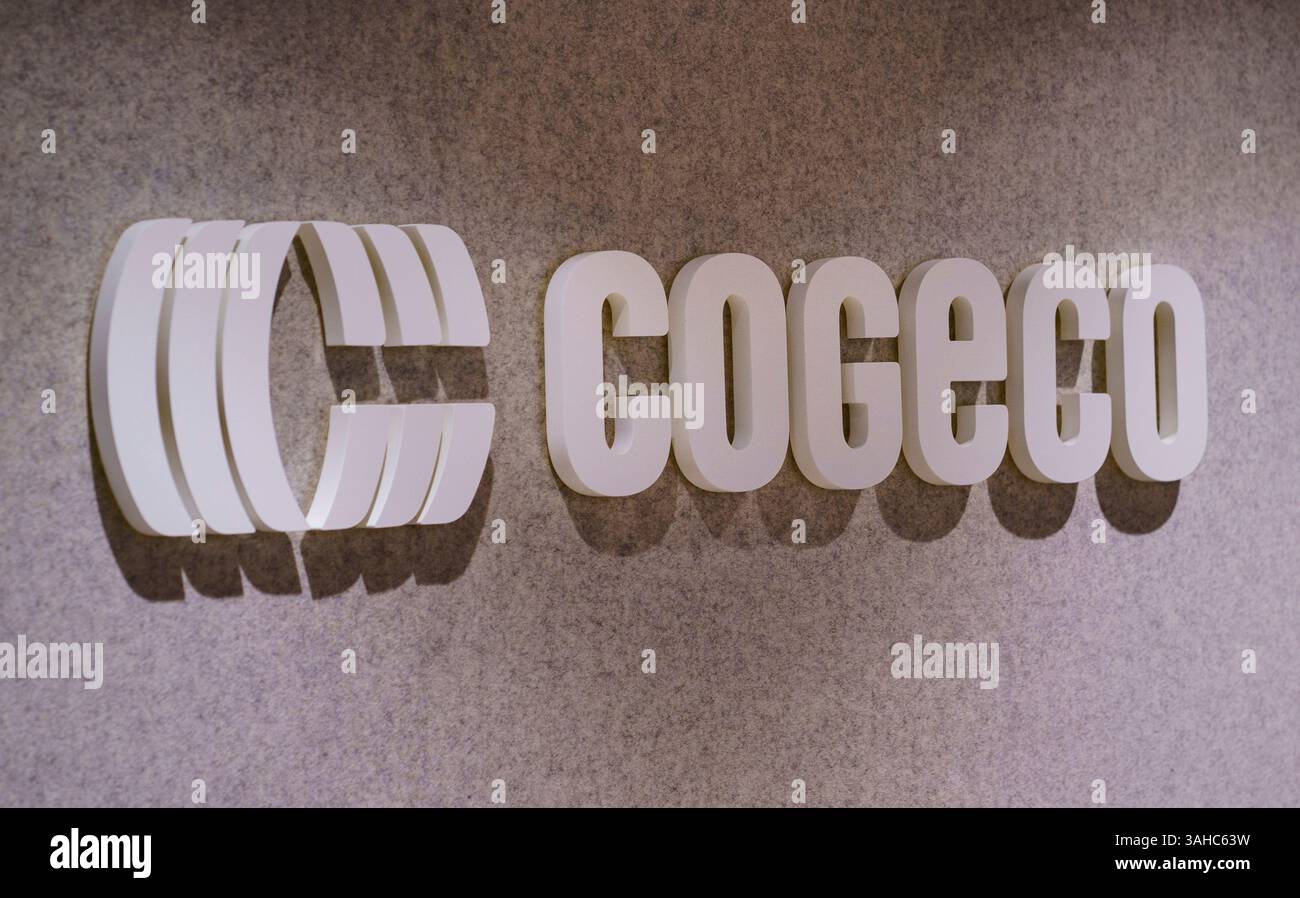 The Cogeco logo is seen in Montreal on October 22, 2020. THE CANADIAN ...