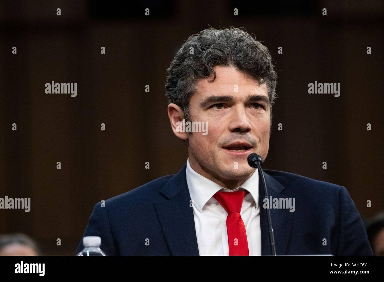 Joseph Kent speaks at a Senate Committee on Intelligence hearings to ...