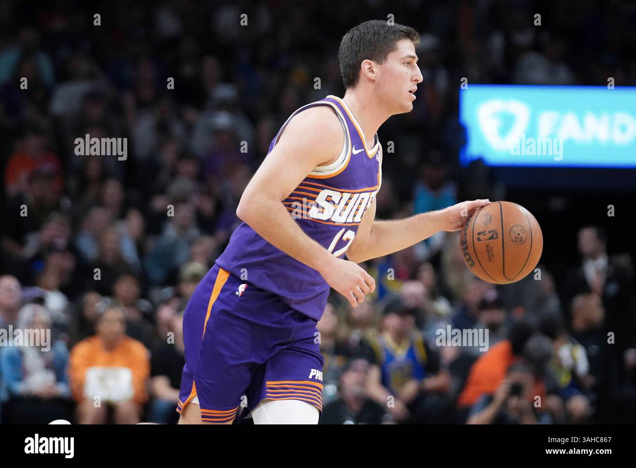 Phoenix Suns guard Collin Gillespie (12) during an NBA basketball game ...