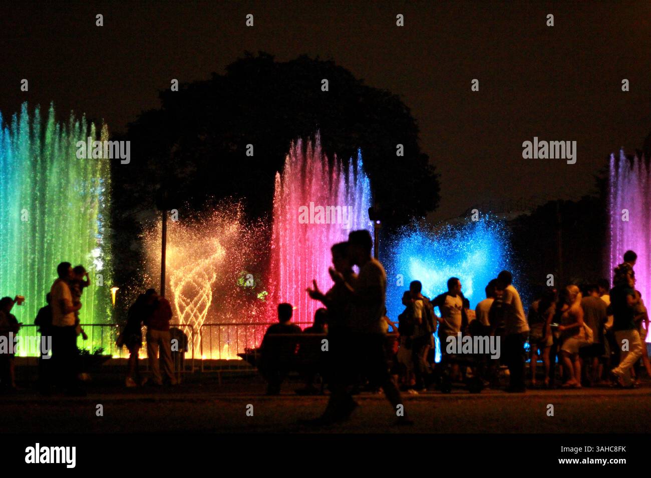 Lima, Peru - Mar 12, 2017: The Magic Water Circuit of the Parque de la ...