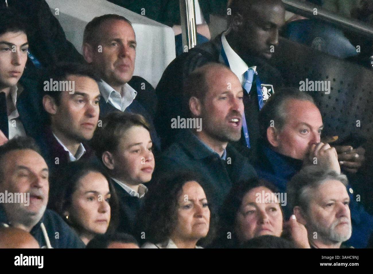 Paris, France. 09th Apr, 2025. Price William of Wales attends the UEFA ...
