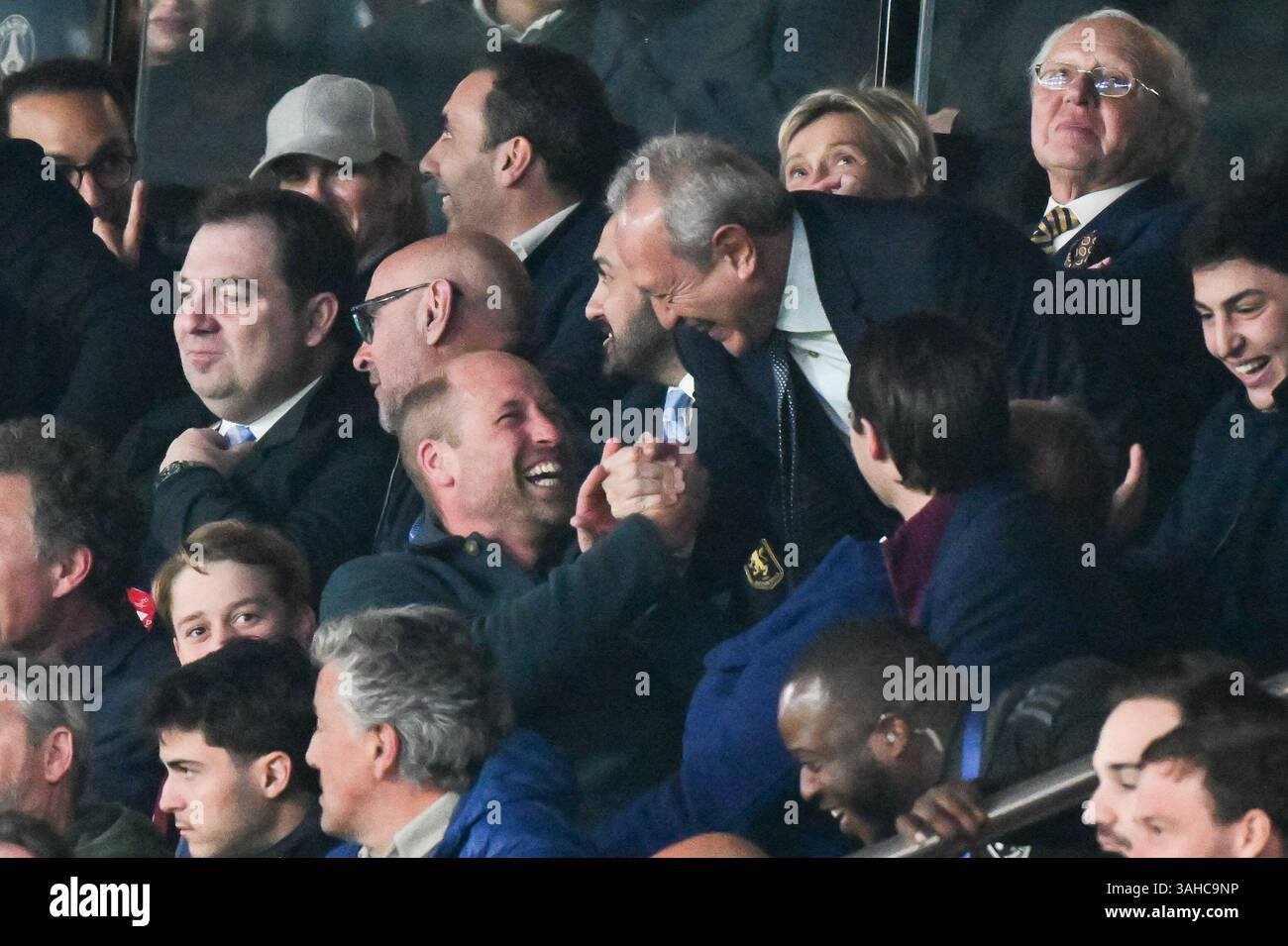 Paris, France. 09th Apr, 2025. Price William of Wales attends the UEFA ...