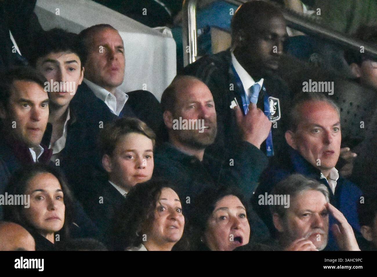 Paris, France. 09th Apr, 2025. Price William of Wales attends the UEFA ...
