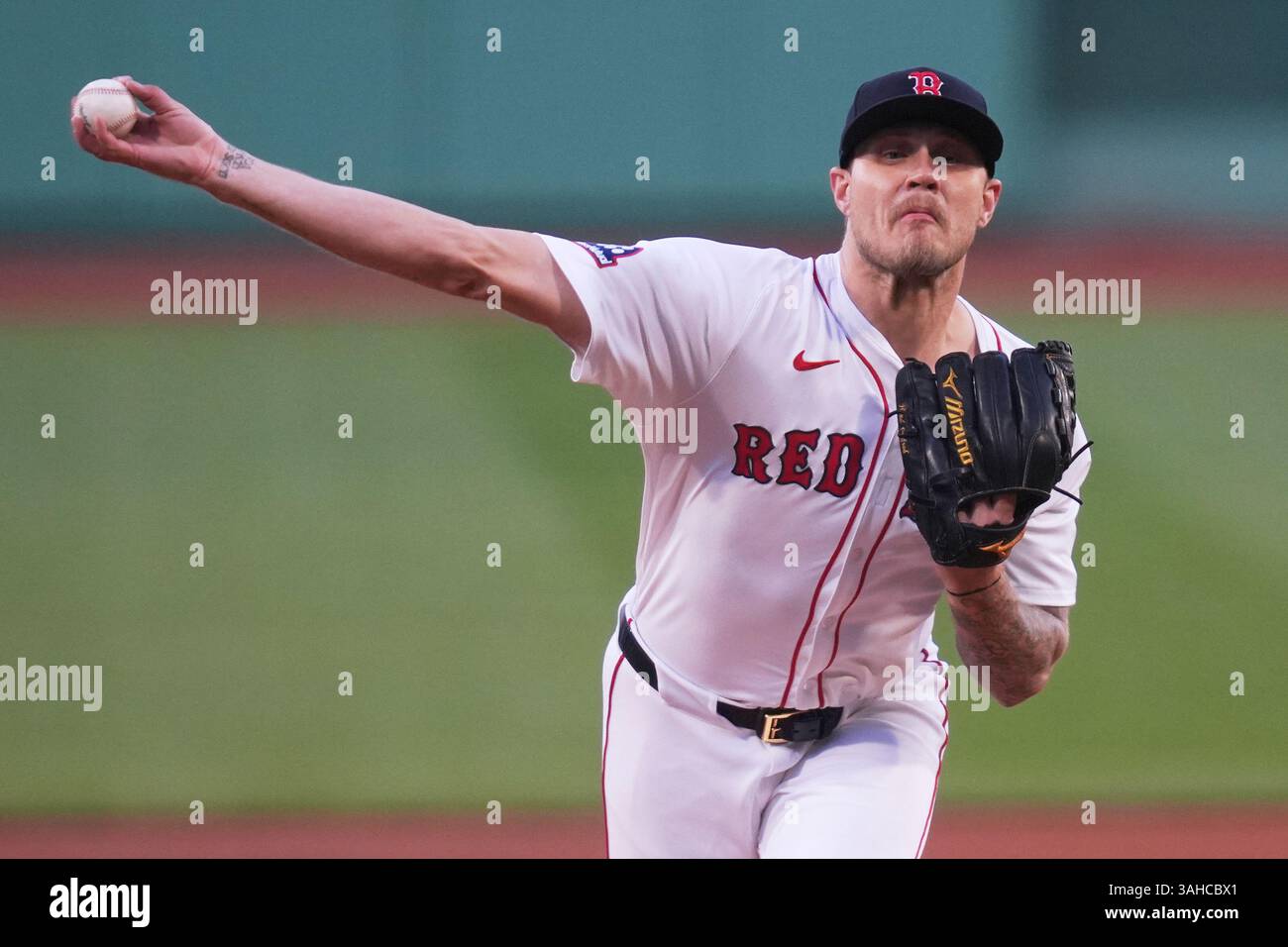 Boston Red Sox pitcher Tanner Houck delivers during first inning of a ...