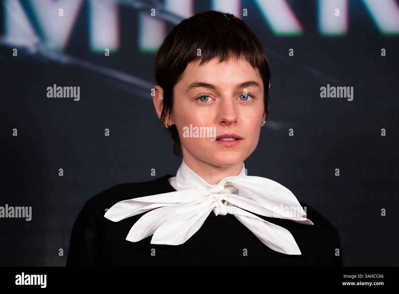 Emma Corrin poses for photographers upon arrival for the special ...