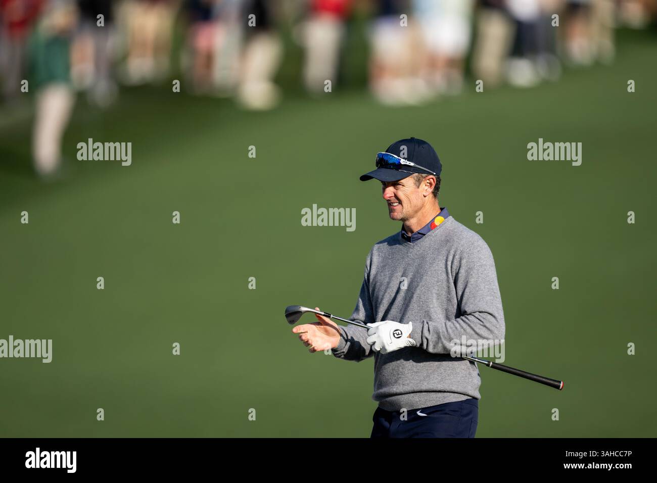 Justin Rose of, UK. , . during a practice round prior to the 2025 ...