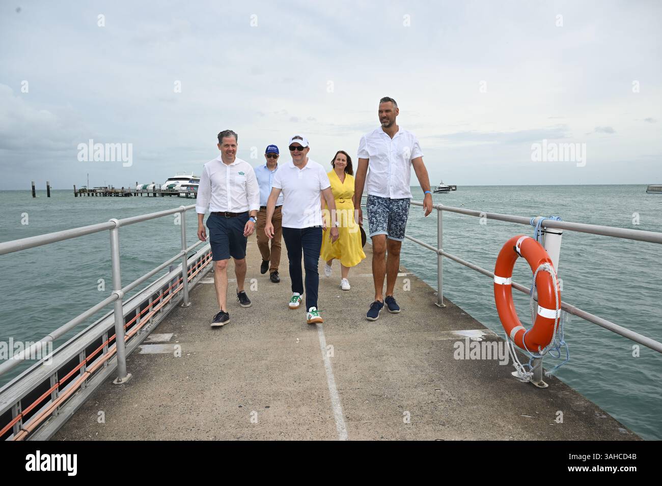 Cairns, Australia. 10th Apr, 2025. Australian Prime Minister Anthony ...