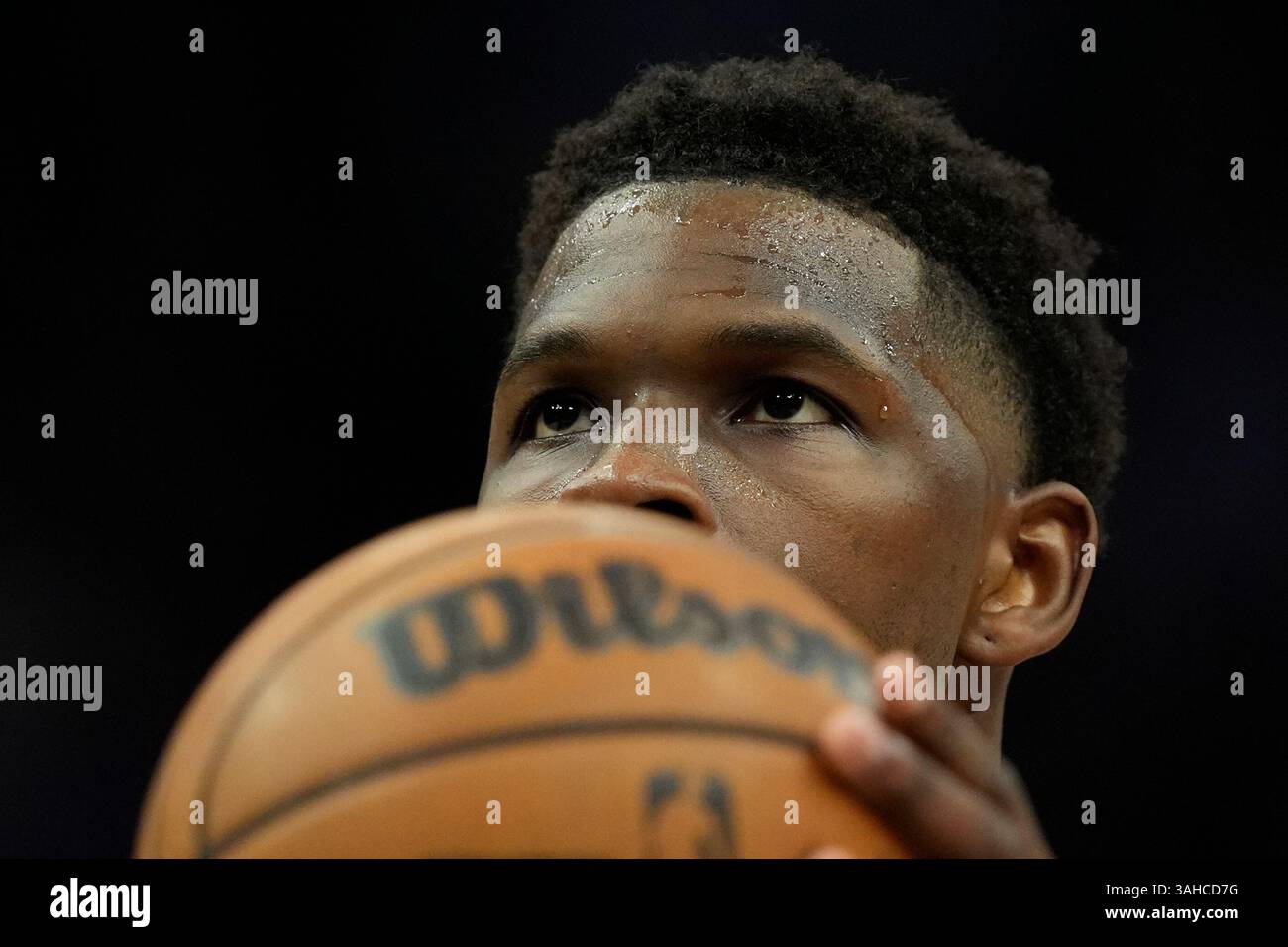 Minnesota Timberwolves' Anthony Edwards shoots a free throw during the ...