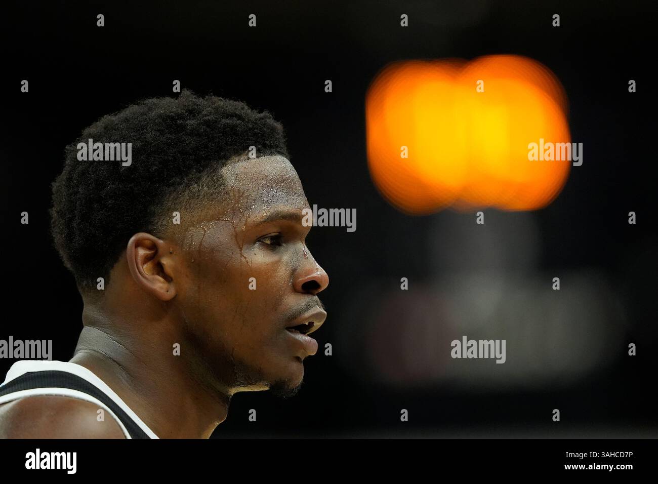 Minnesota Timberwolves' Anthony Edwards looks on during the second half ...