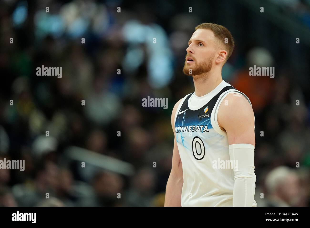 Minnesota Timberwolves' Donte DiVincenzo looks on during the second ...