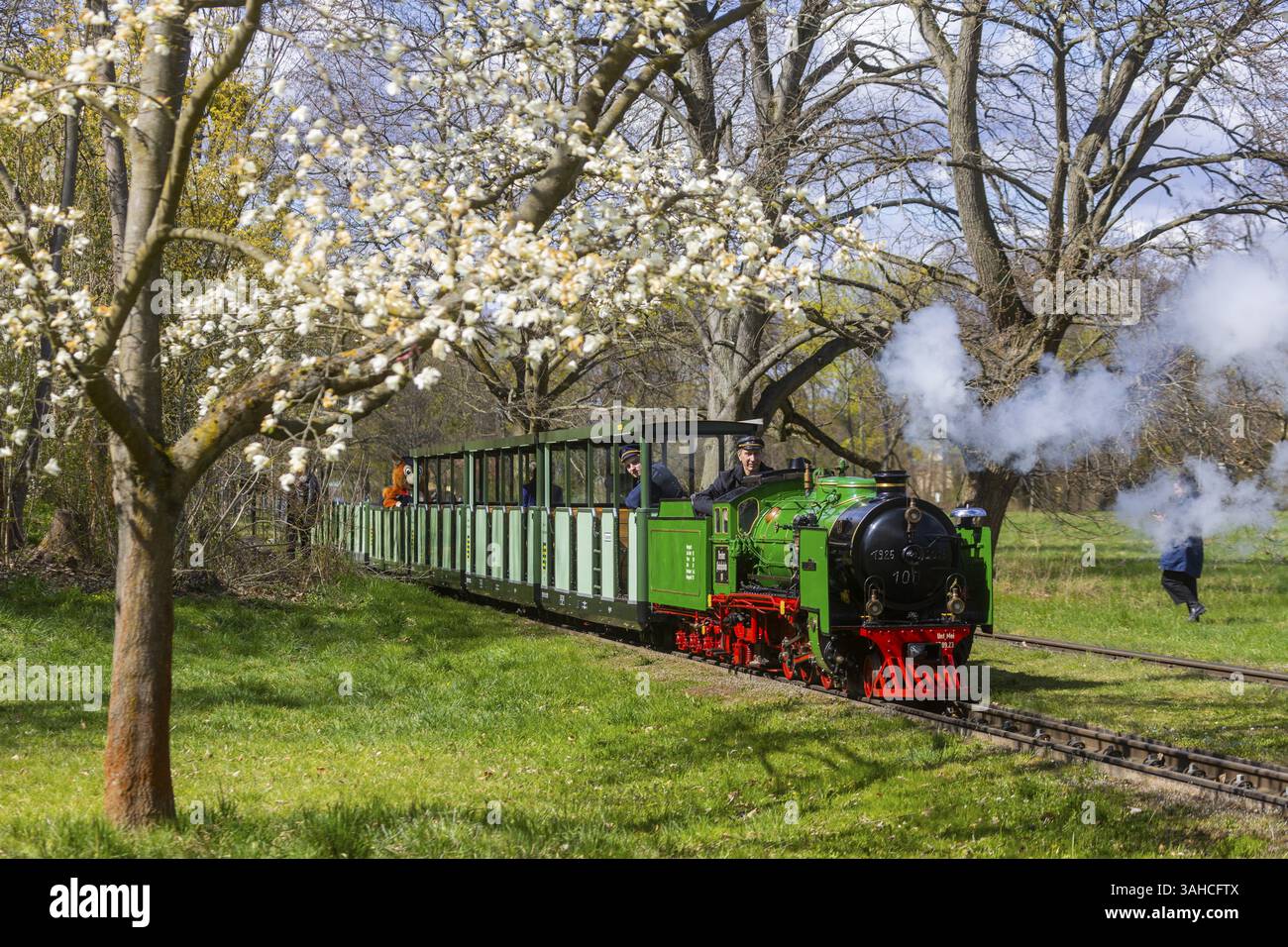 The popular small railway in Dresden's Great Garden has been in ...