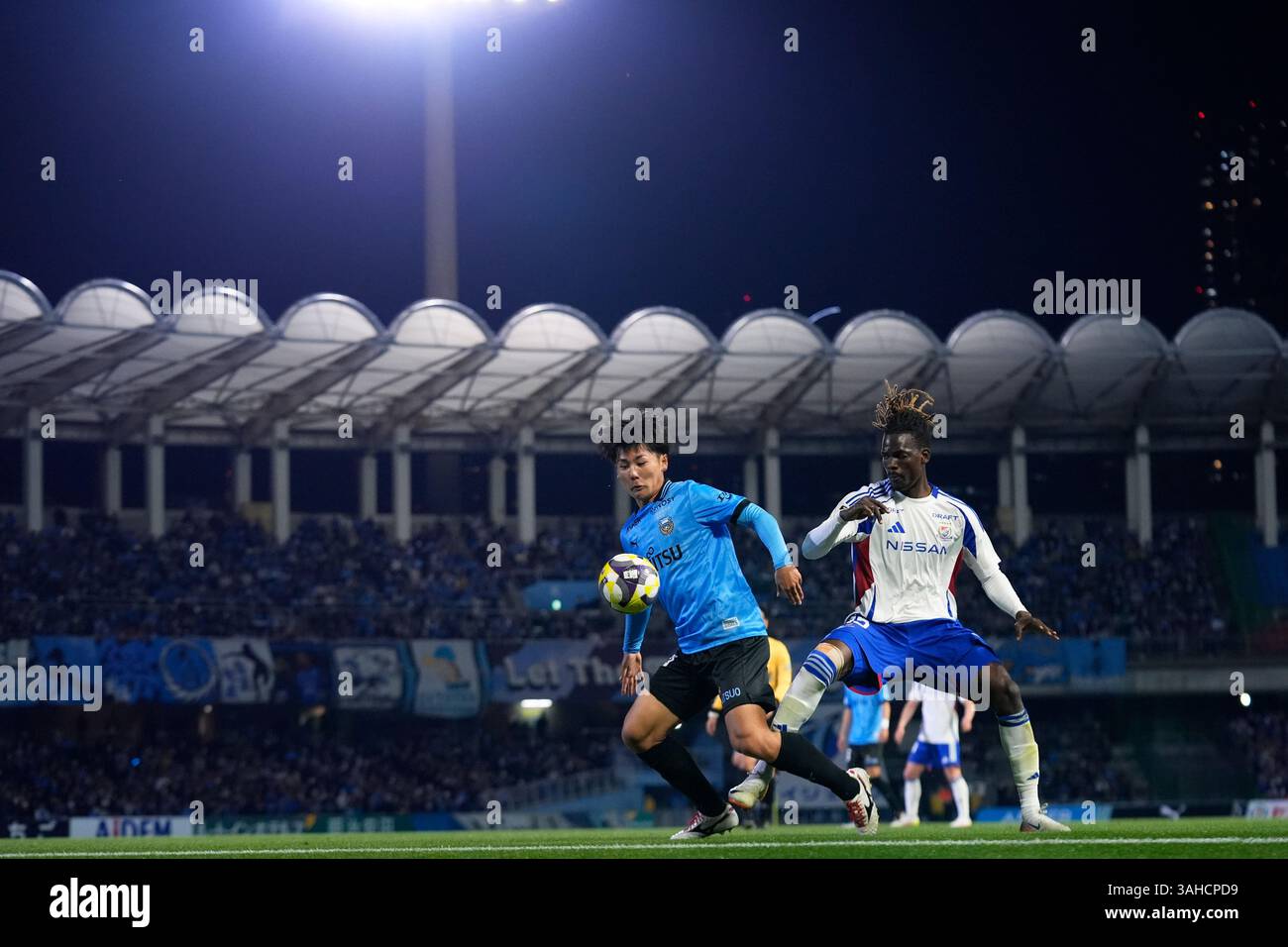 (L-R) Soma Kanda (Frontale), Jean Claude (F. Marinos), APRIL 9, 2025 ...
