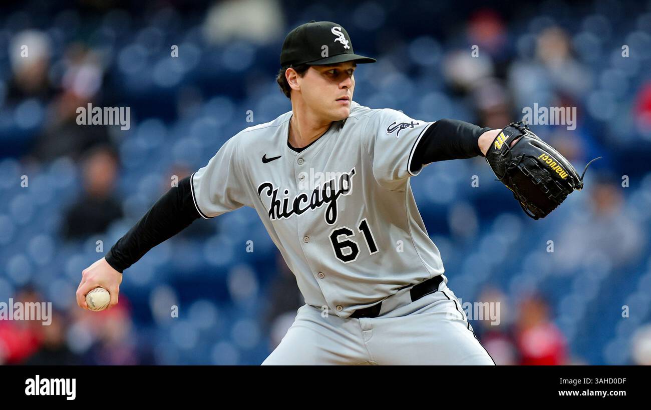 CLEVELAND, OH - APRIL 09: Chicago White Sox relief pitcher Mike Vasil ...