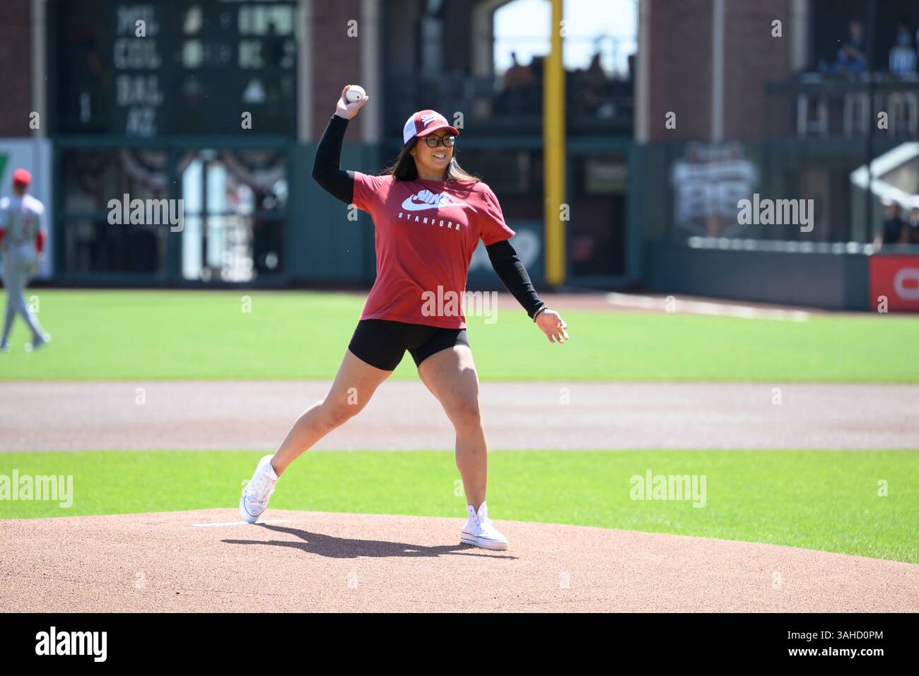 SAN FRANCISCO, CA - APRIL 09: Stanford women's softball pitcher Kylie ...