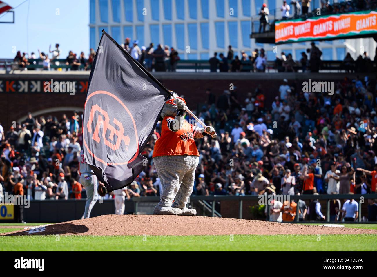 SAN FRANCISCO, CA - APRIL 09: San Francisco Giants mascot Lou Seal ...