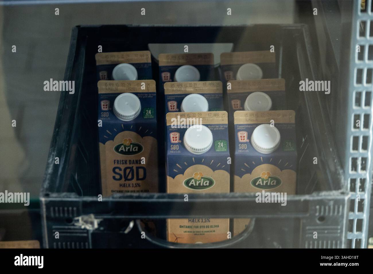 Copenhagen, Denmark. 09th Apr, 2025. In this image, Arla Whole Milk is ...