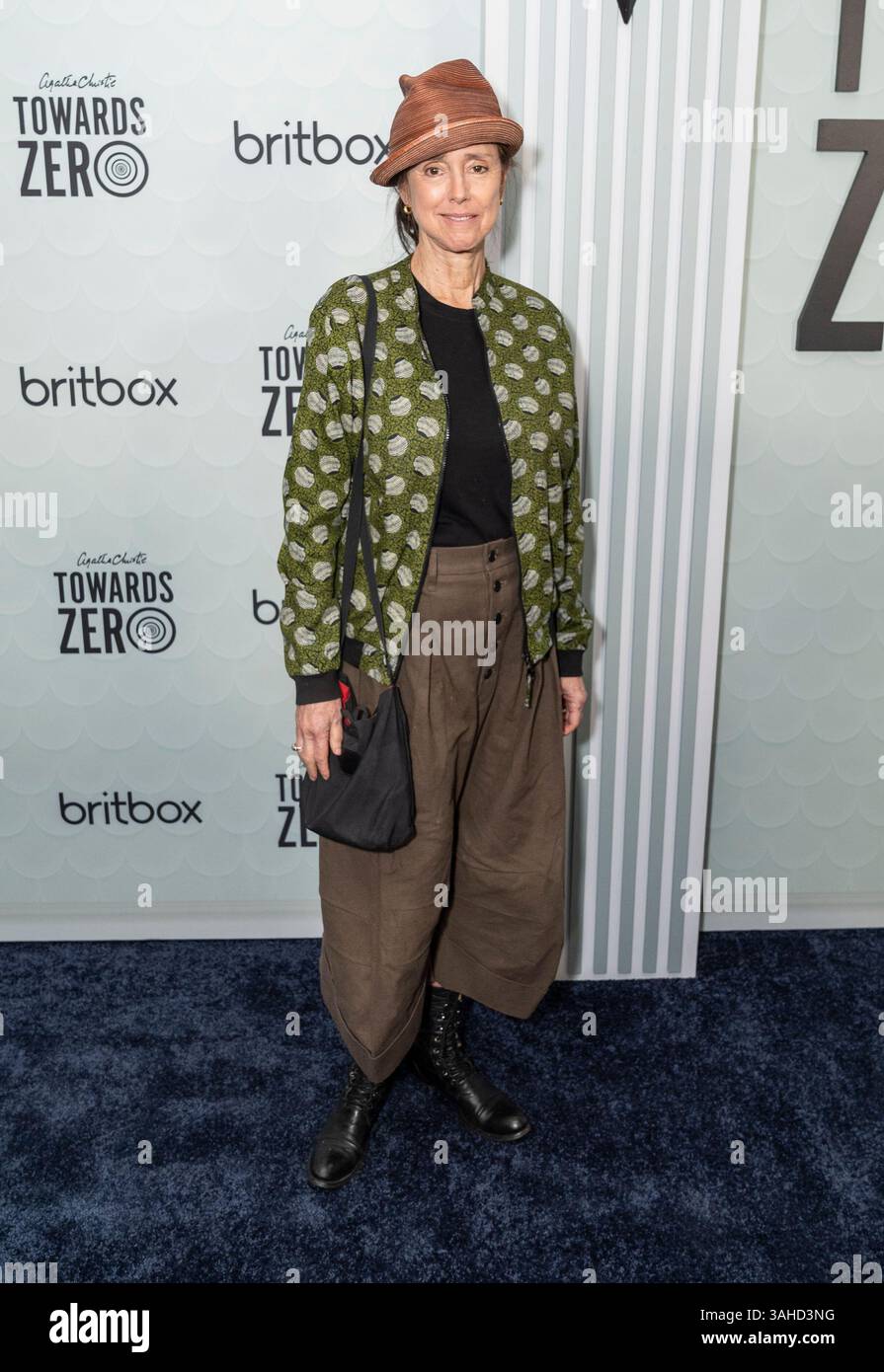 New York, USA. 09th Apr, 2025. Julie Taymor attends US premiere of the ...
