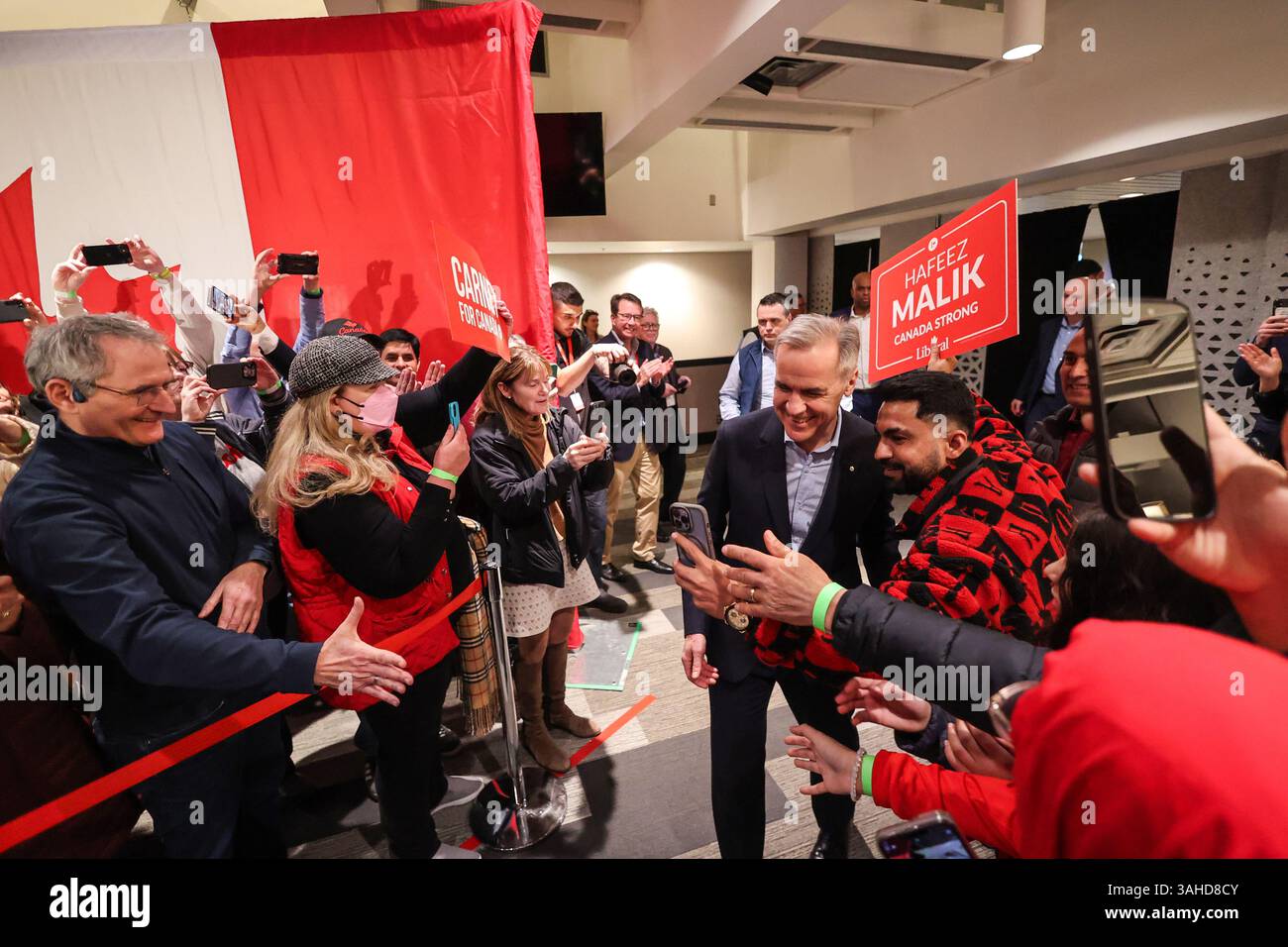 Calgary, Canada. 08th Apr, 2025. Canada's Prime Minister Mark Carney ...