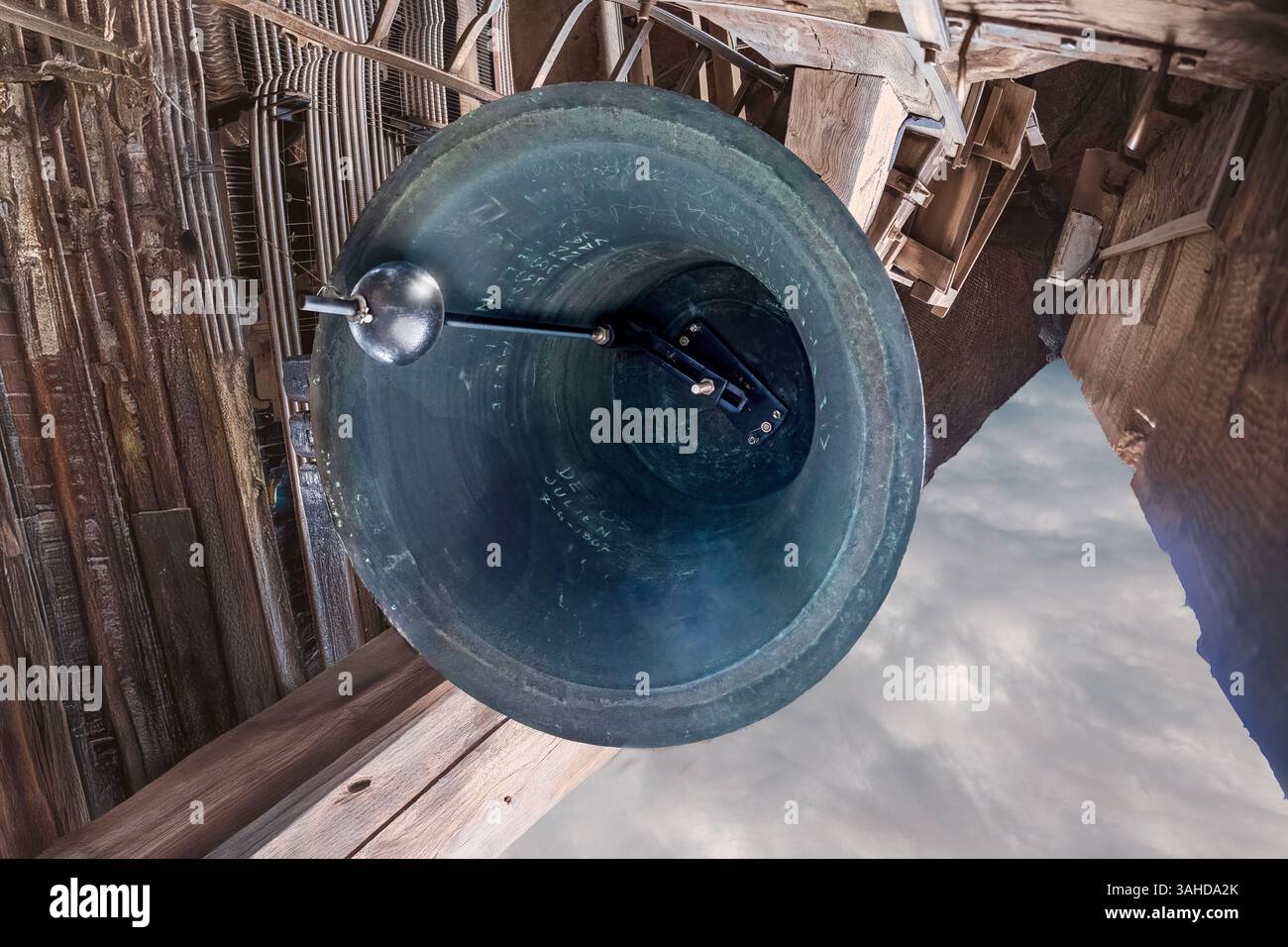 Bruges, Belgium - 09-27-2024: The bell tower in Bruges was the belfry ...