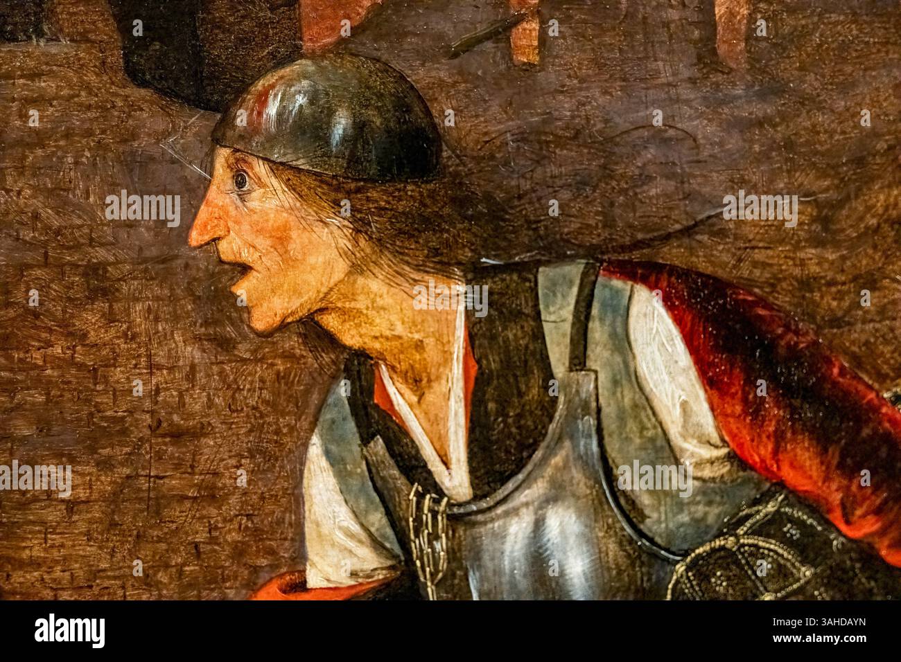 Closeup of Dulle Griet (anglicized as Dull Gret), also known as Mad Meg ...