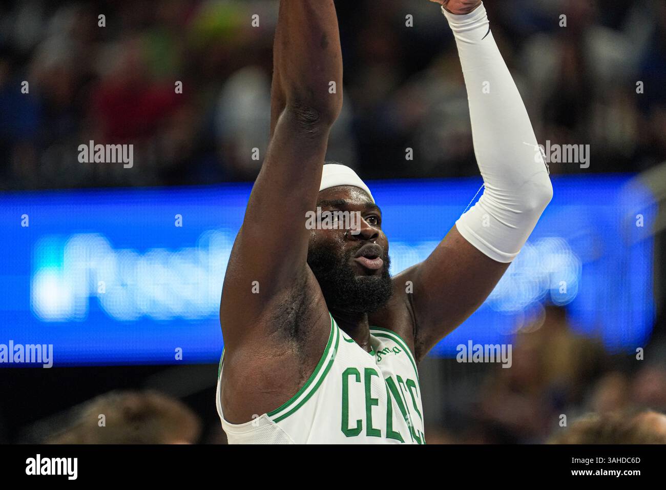 Orlando, Florida, USA, April 9, 2025, Boston Celtics center Neemias ...