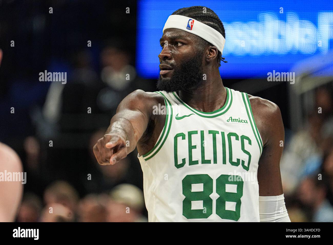 Orlando, Florida, USA, April 9, 2025, Boston Celtics center Neemias ...