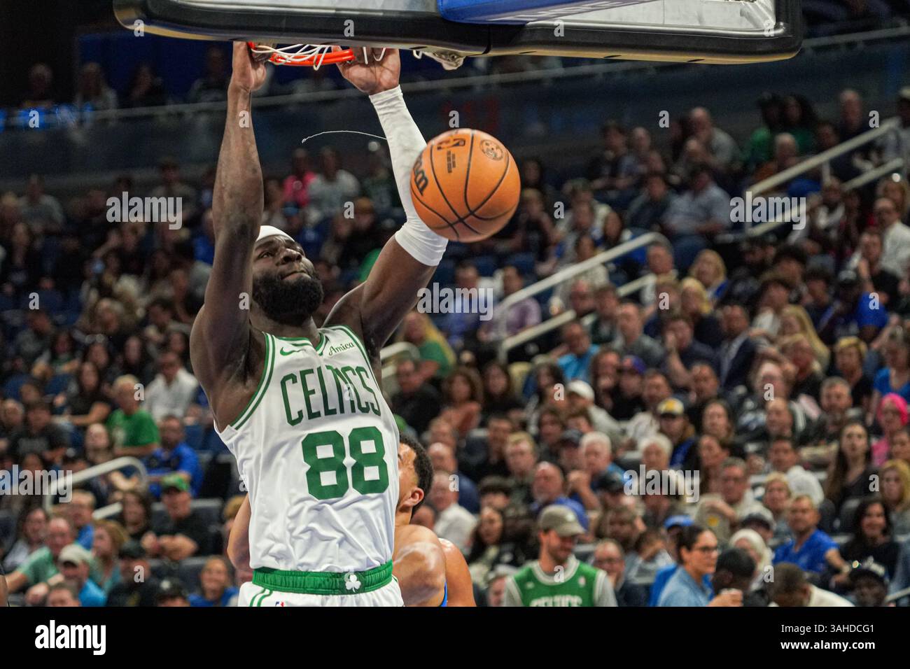 Orlando, Florida, USA, April 9, 2025, Boston Celtics center Neemias ...