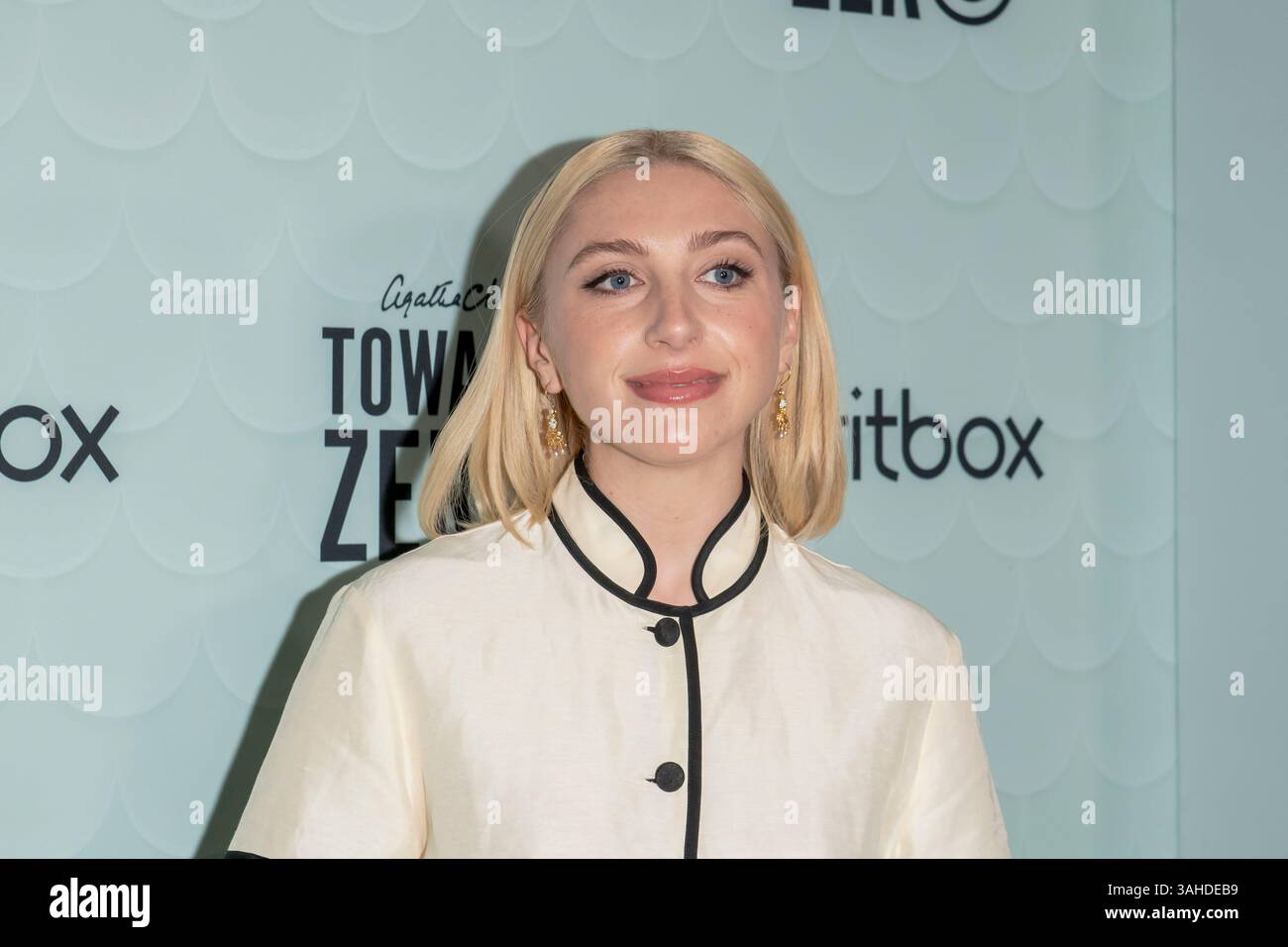 NEW YORK, NEW YORK - APRIL 09: Ella Lily Hyland attends Agatha Christie ...