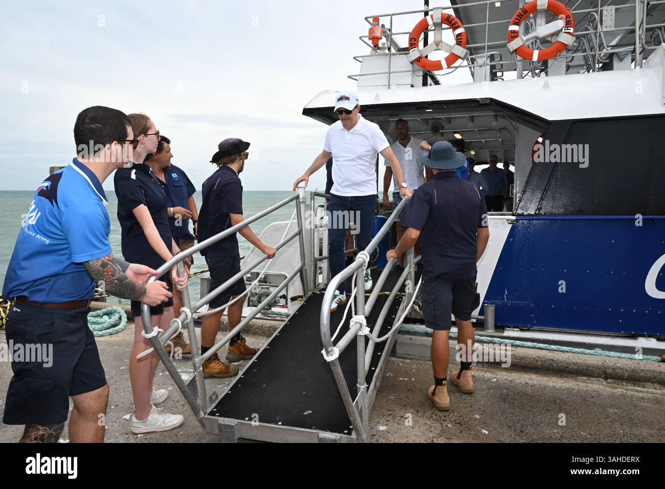 Cairns, Australia. 10th Apr, 2025. Australian Prime Minister Anthony ...