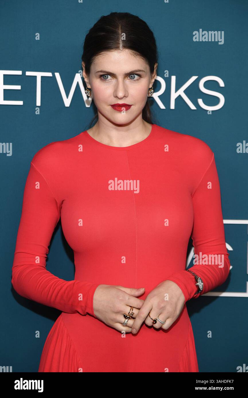 New York, USA. 09th Apr, 2025. Alexandra Daddario attends the AMC ...