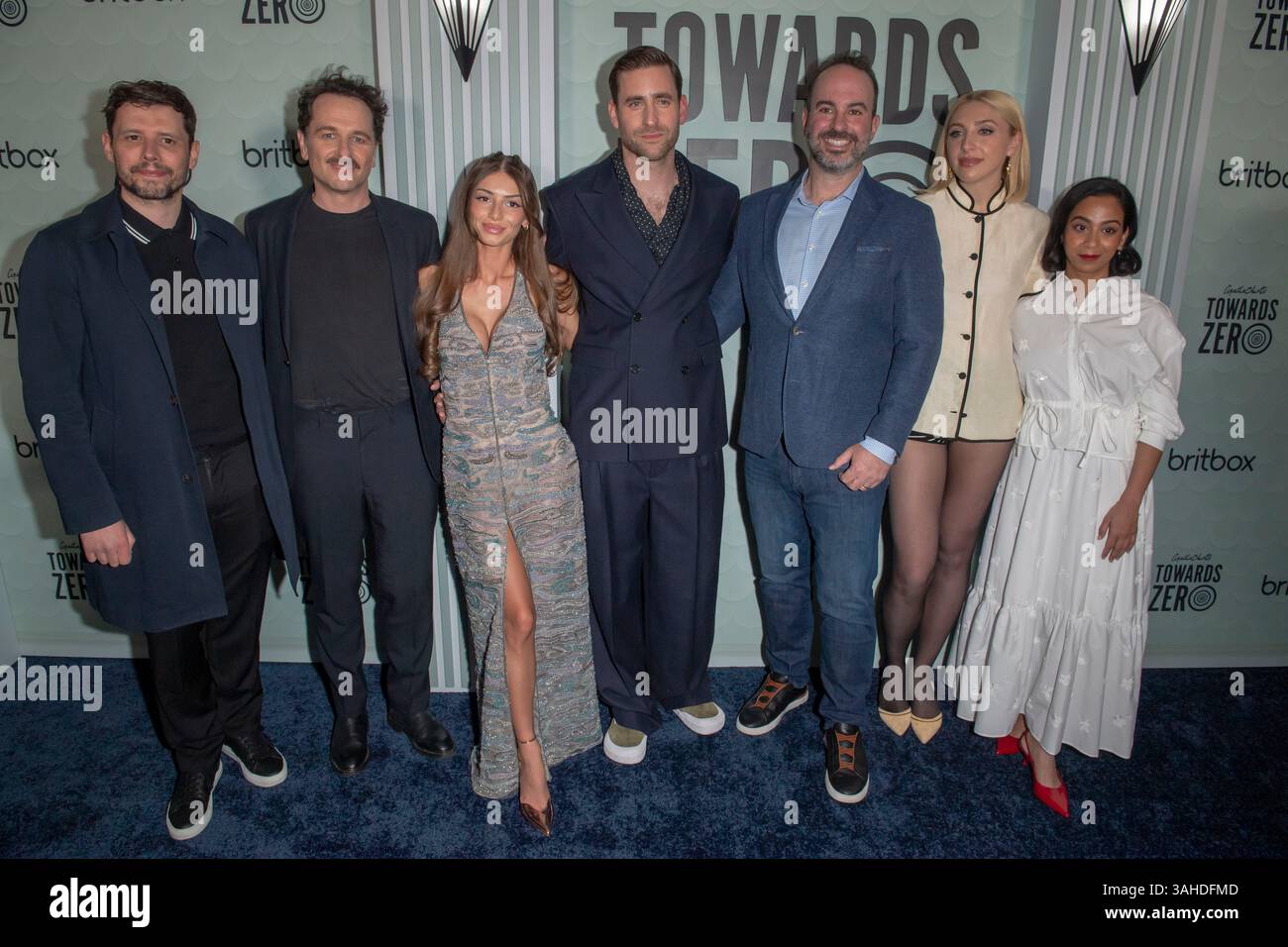 NEW YORK, NEW YORK - APRIL 09: (L-R) Sam Yates, Matthew Rhys, Mimi ...