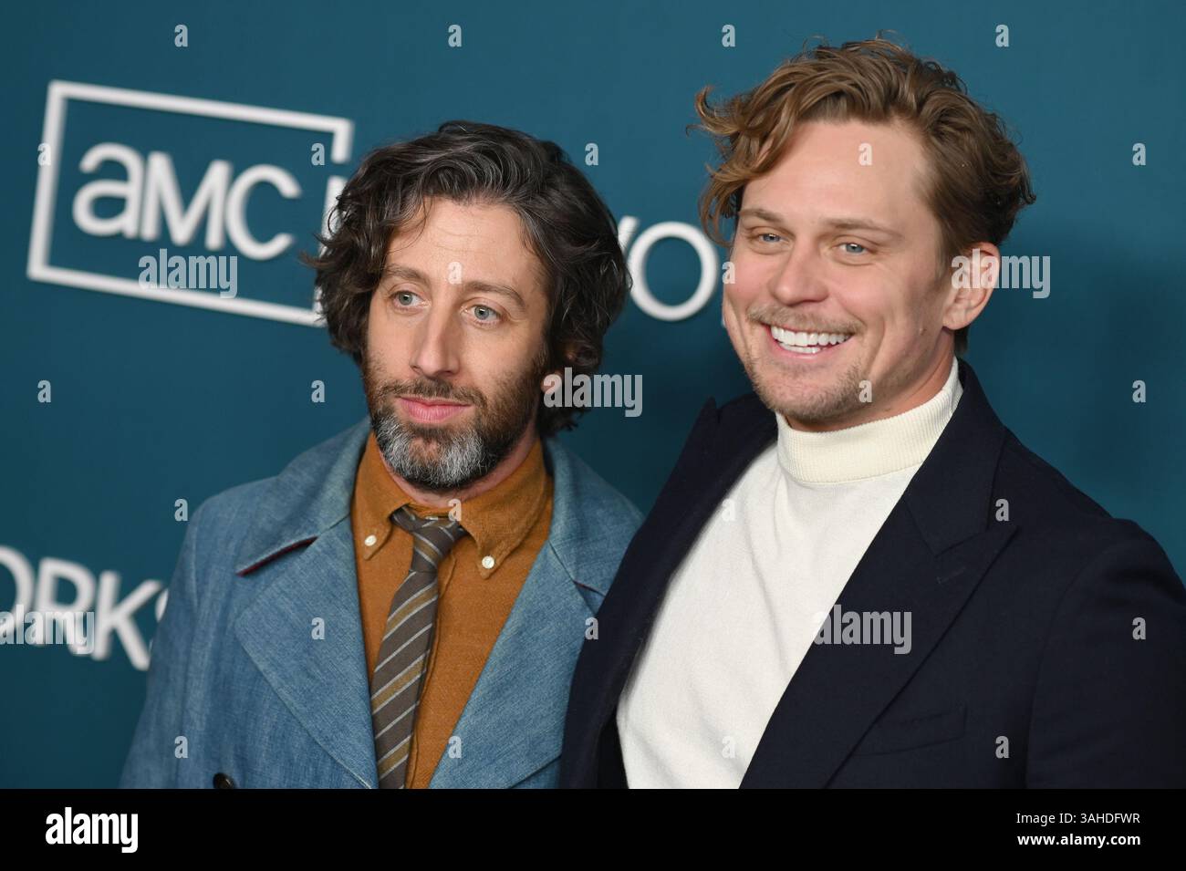 New York, USA. 09th Apr, 2025. (L-R) Simon Helberg and Billy Magnussen ...