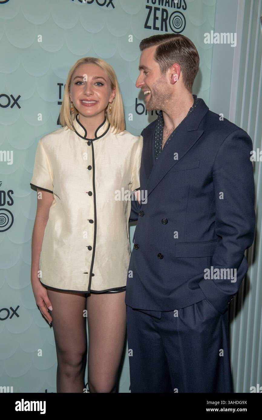 NEW YORK, NEW YORK - APRIL 09: (L-R) Ella Lily Hyland and Oliver ...