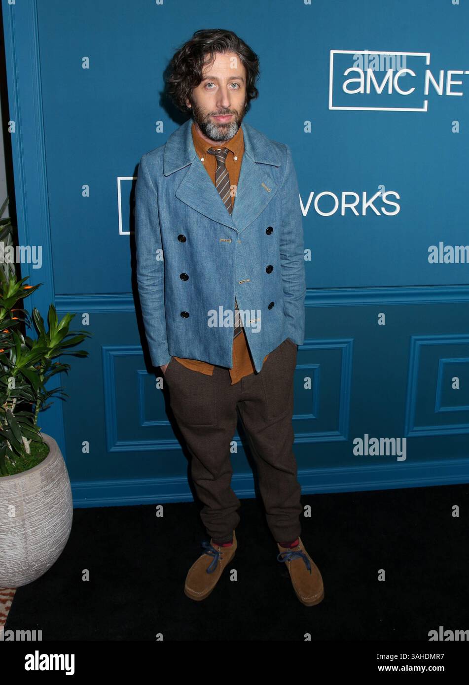 New York City, USA. 09th Apr, 2025. Simon Helberg attending the AMC ...