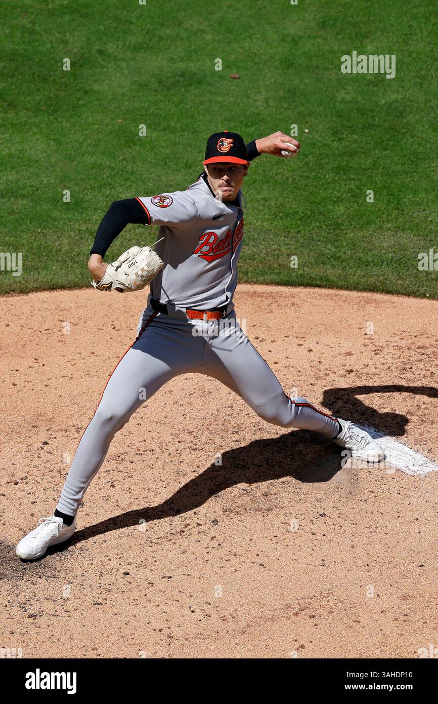 KANSAS CITY, MO - APRIL 06: Baltimore Orioles pitcher Cade Povich (37 ...